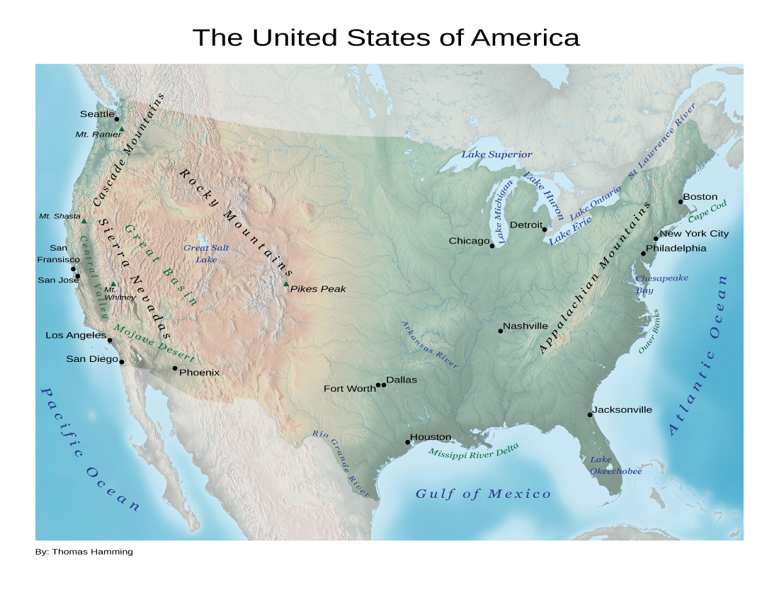 USA Map Cartography Project – Thomas Hamming – GIS and Cartography